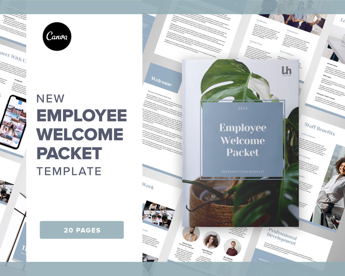 New Employee Welcome Pack Editable Template | Staff Onboarding Canva ...