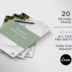 New Employee Welcome Packet | Canva Template | Onboarding Packet Handbook HR New Hire Booklet ...