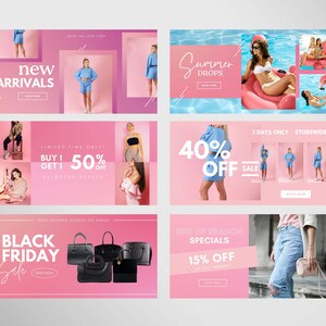 Editable Website Banner Template, Squarespace Web Banner Wix and ...