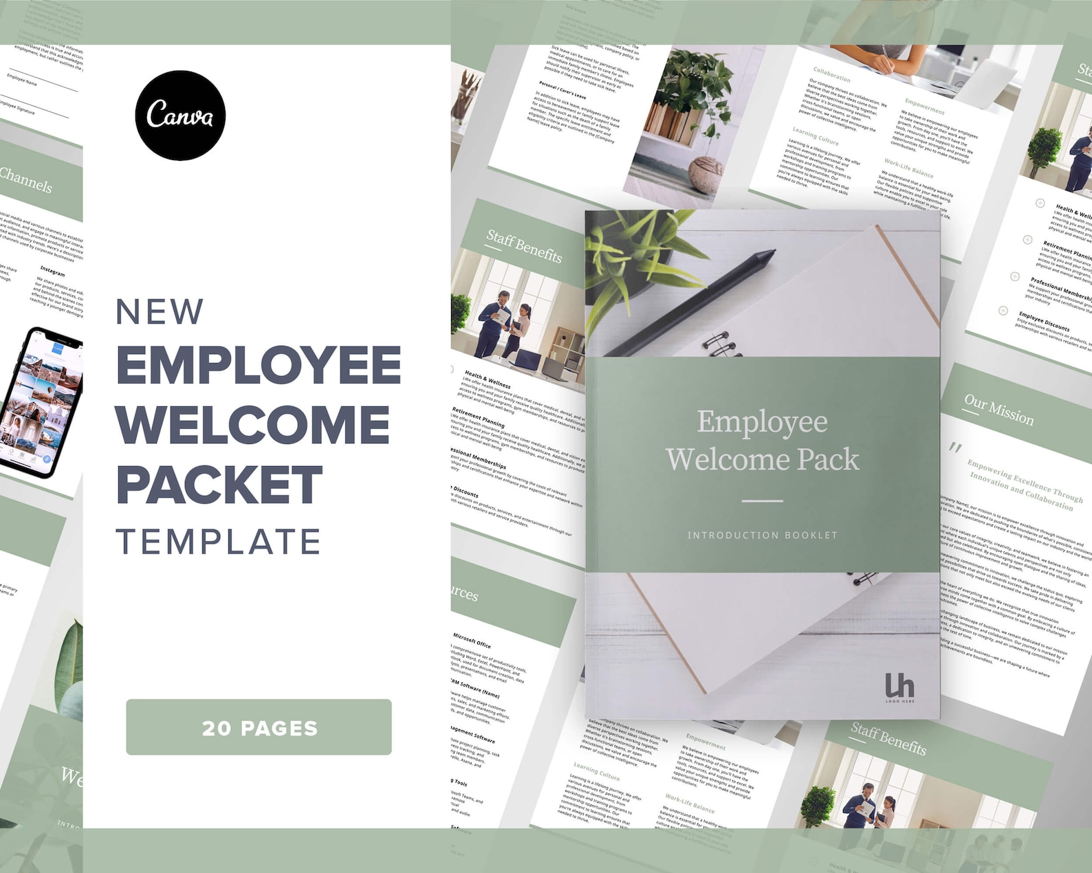 New Employee Welcome Packet Canva Template Onboarding Packet Handbook ...