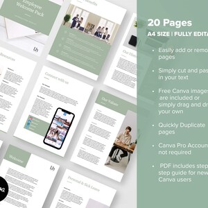 New Employee Welcome Packet Canva Template Onboarding - Etsy Australia