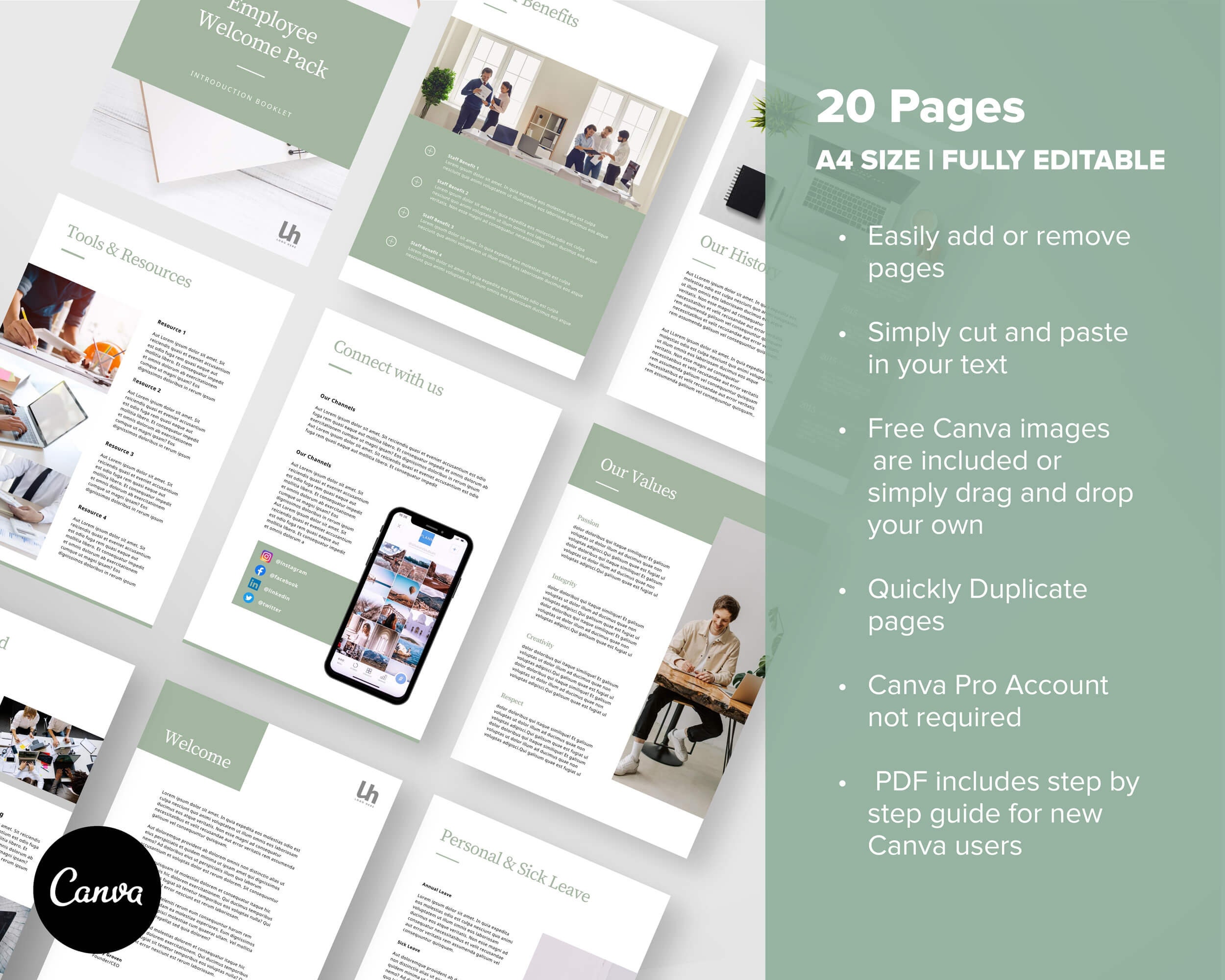 New Employee Welcome Packet Canva Template Onboarding - Etsy Australia