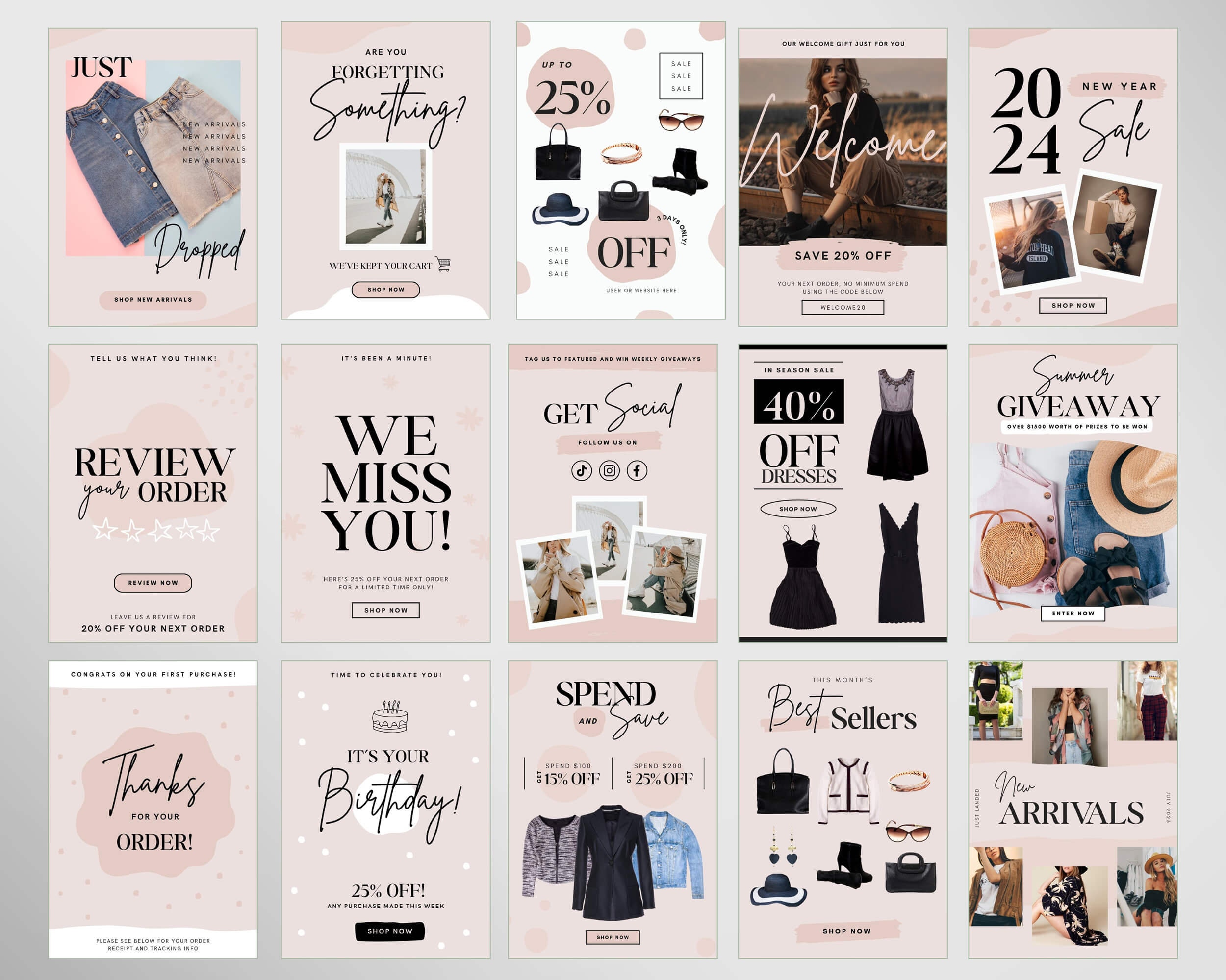 Editable Email Flow Template Klaviyo & Mailchimp, Email Marketing Canva ...