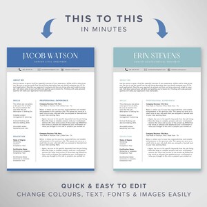 CV Template Engineer, Resume Template Word, Canva CV Resume Template ...