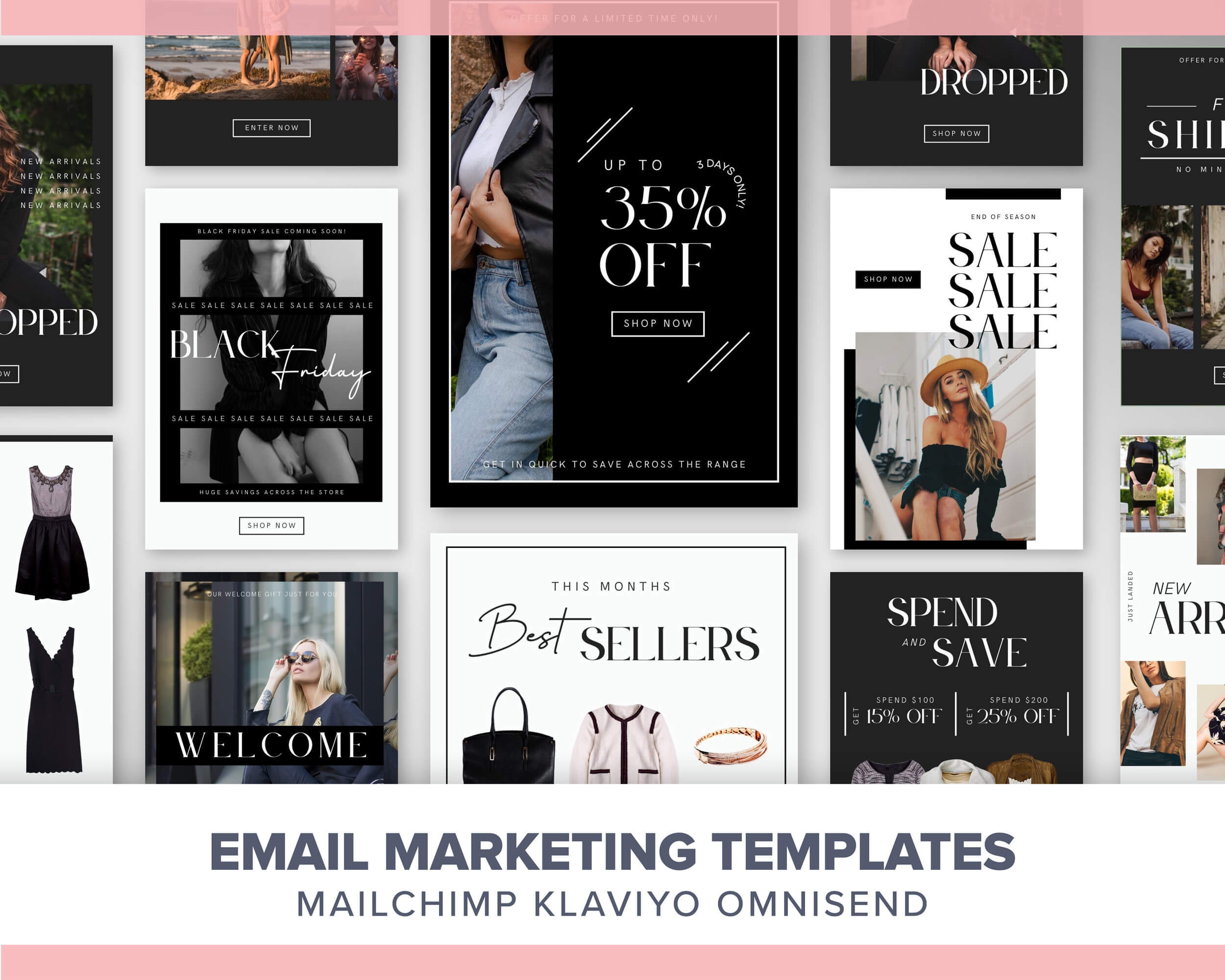 Editable Email Template Klaviyo & Mailchimp, Email Marketing Canva ...