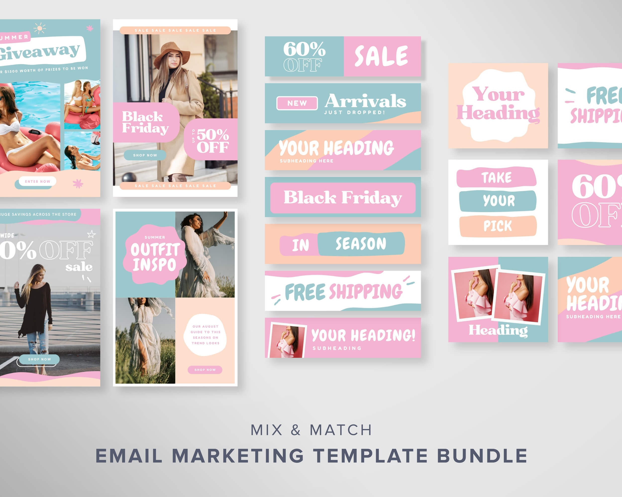 Editable Email Template Klaviyo & Mailchimp, Email Marketing Canva ...