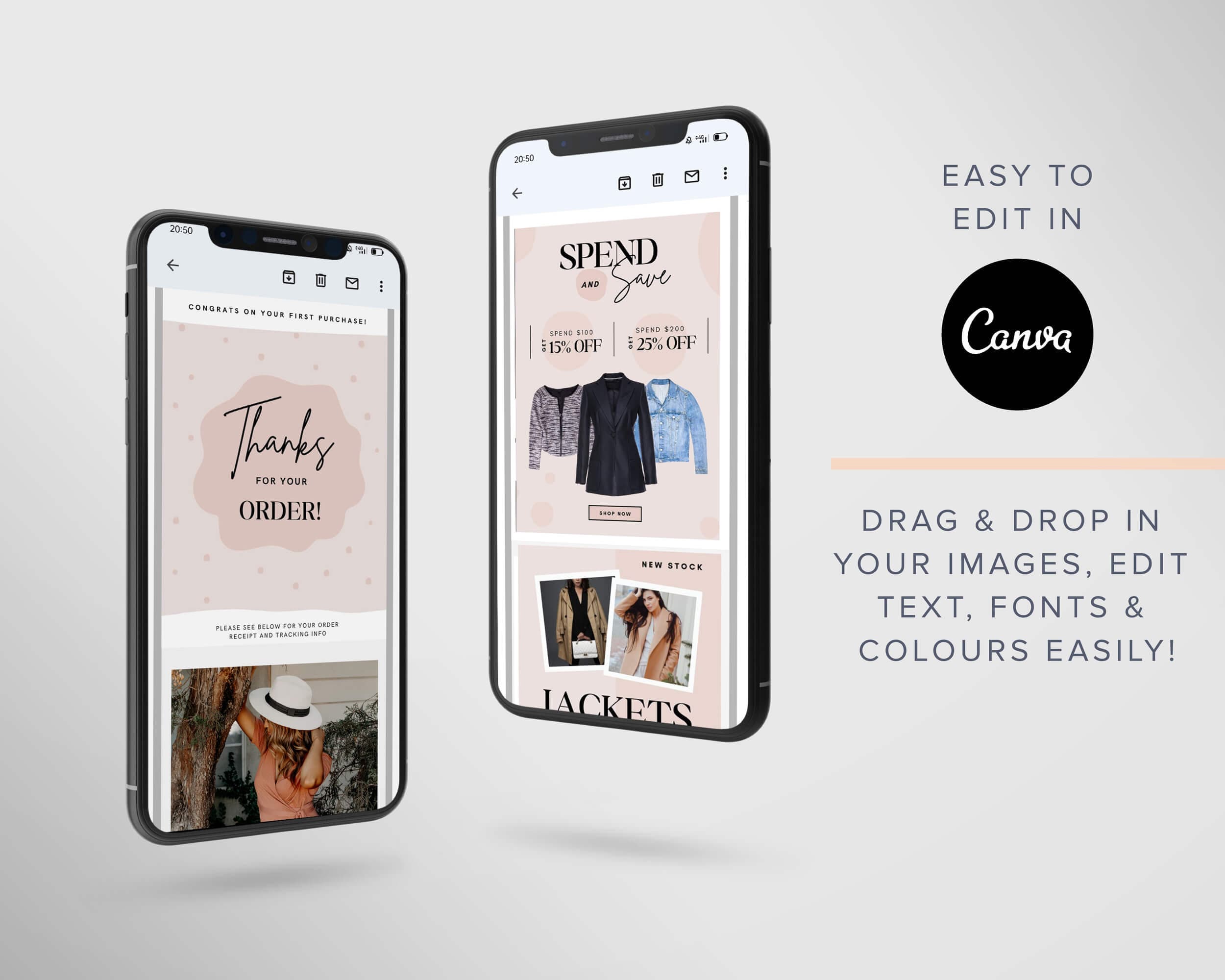 Editable Email Flow Template Klaviyo & Mailchimp, Email Marketing Canva ...