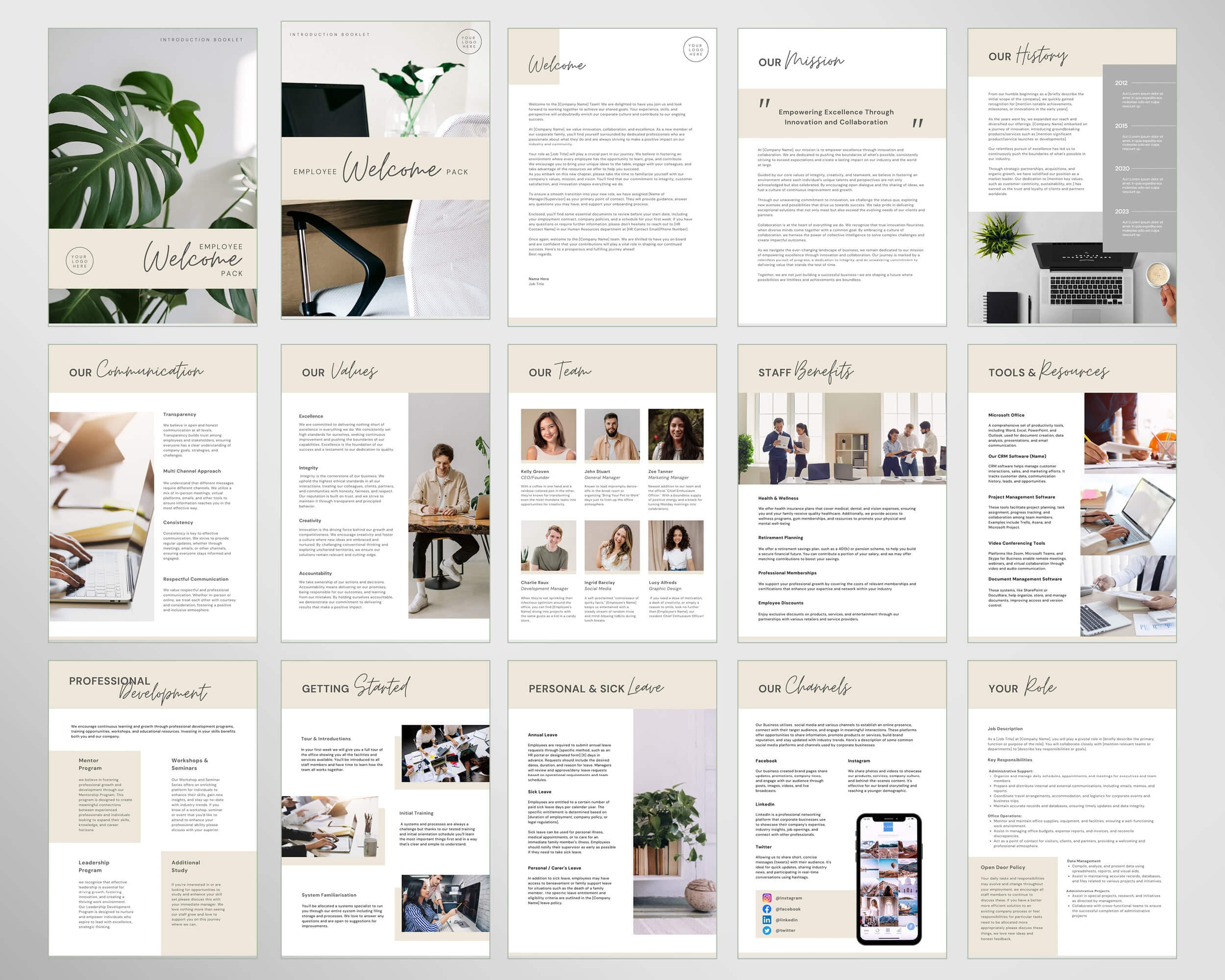 New Employee Welcome Packet | Canva Template | Onboarding Packet ...