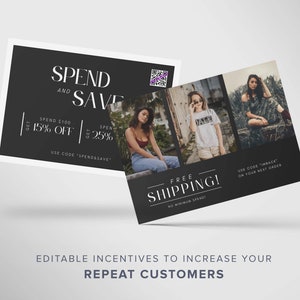 Ebay Thank You Card Template Canva Thankyou Order Card Small Business ...