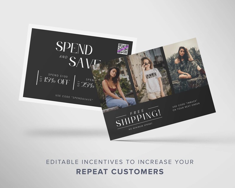 Ebay Thank You Card Template Canva Thankyou Order Card Small Business ...