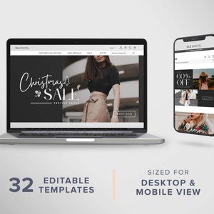 Editable Website Banner Template, Squarespace Web Banner Wix and ...
