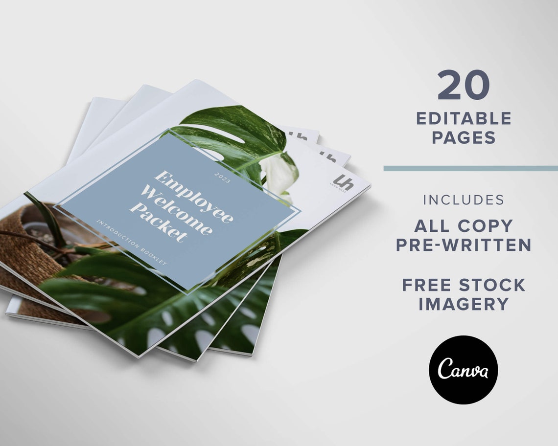 New Employee Welcome Pack Editable Template | Staff Onboarding Canva ...