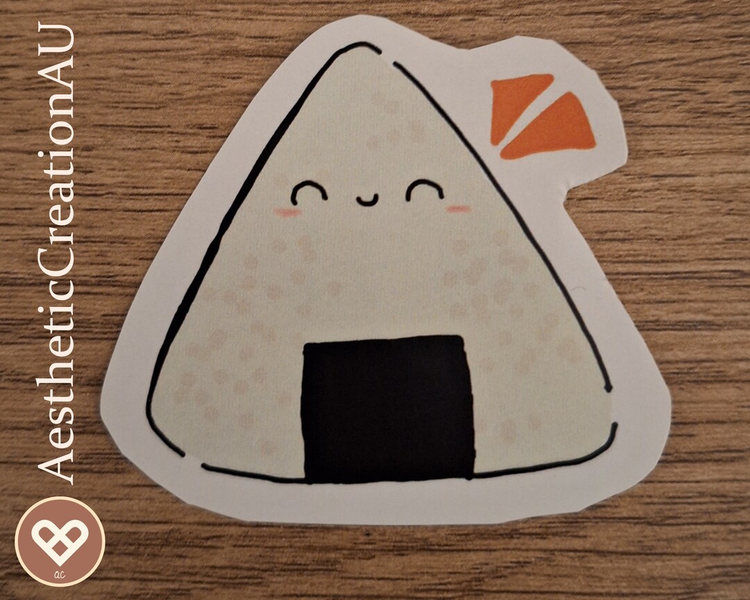 Smiling Onigiri Sticker - Etsy