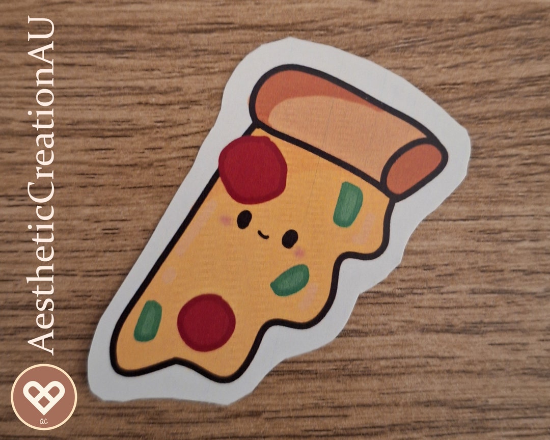 Smiling Pepperoni Pizza Sticker - Etsy