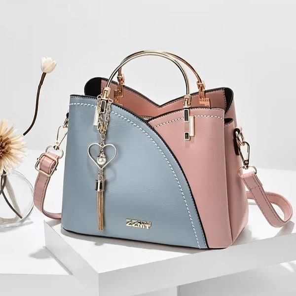 Color Block Handbag - Etsy