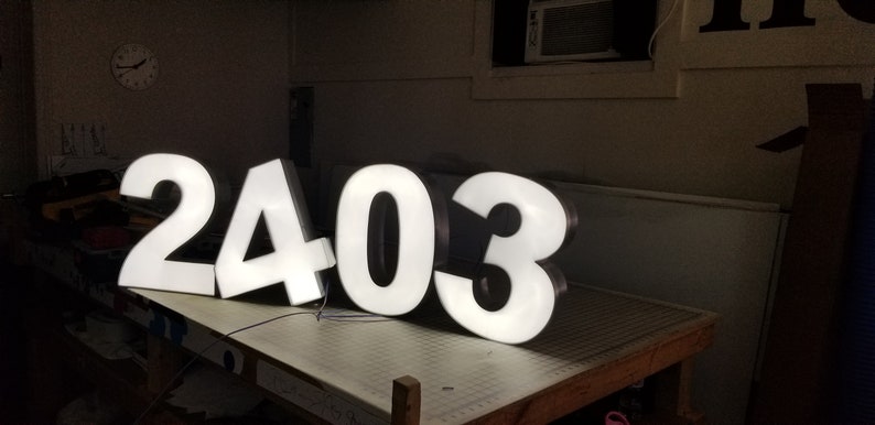 Custom 3D Light up Number Sign LED Address Sign House Lit up - Etsy
