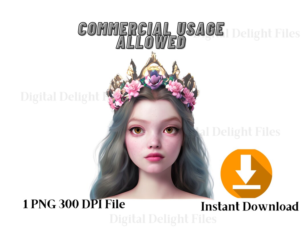 Princess PNG, Digital Download, Printable Wall Art, Princess Decor ...