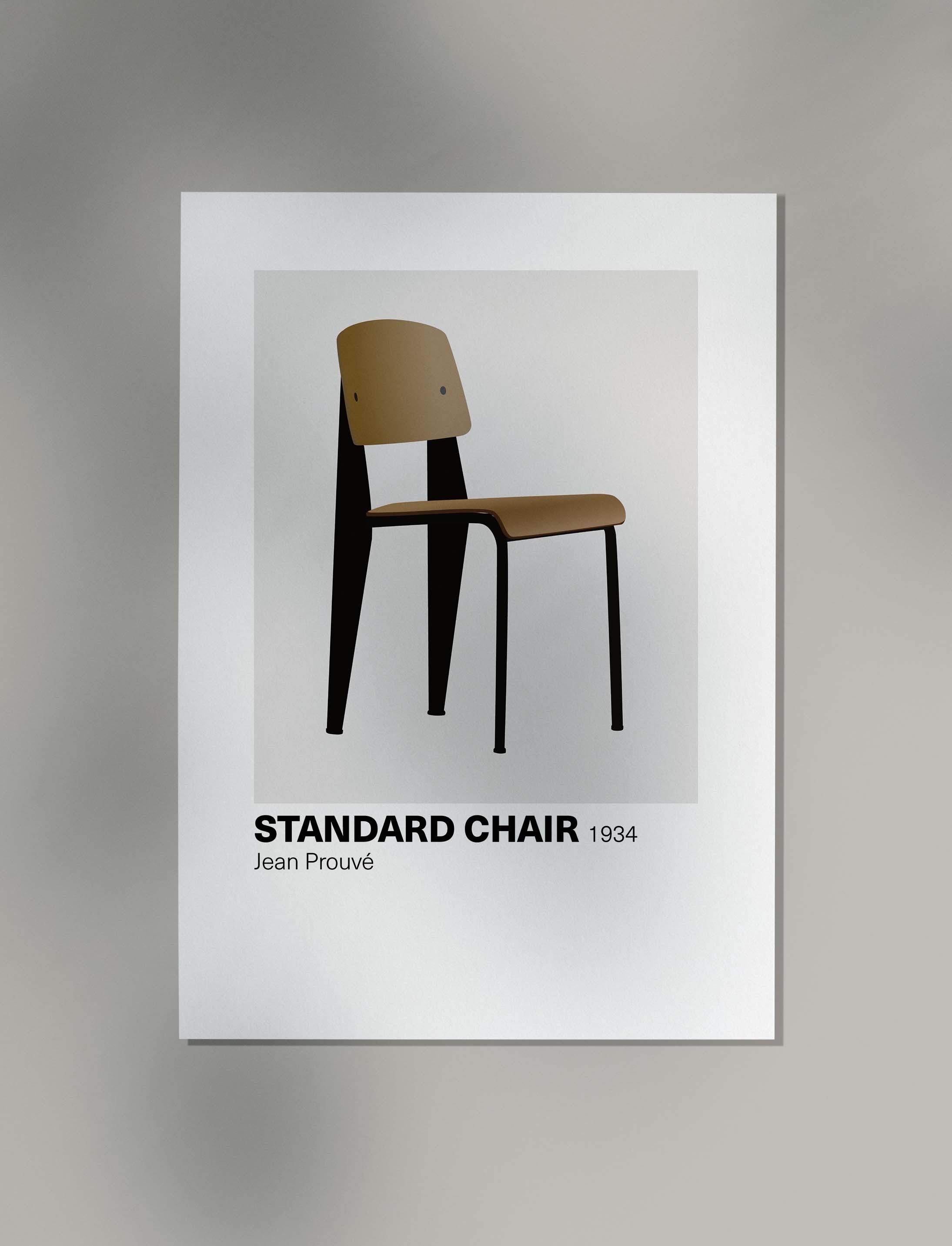 Standard Chair, Vitra Poster, Modern Print, Fine Art, Illustration ...