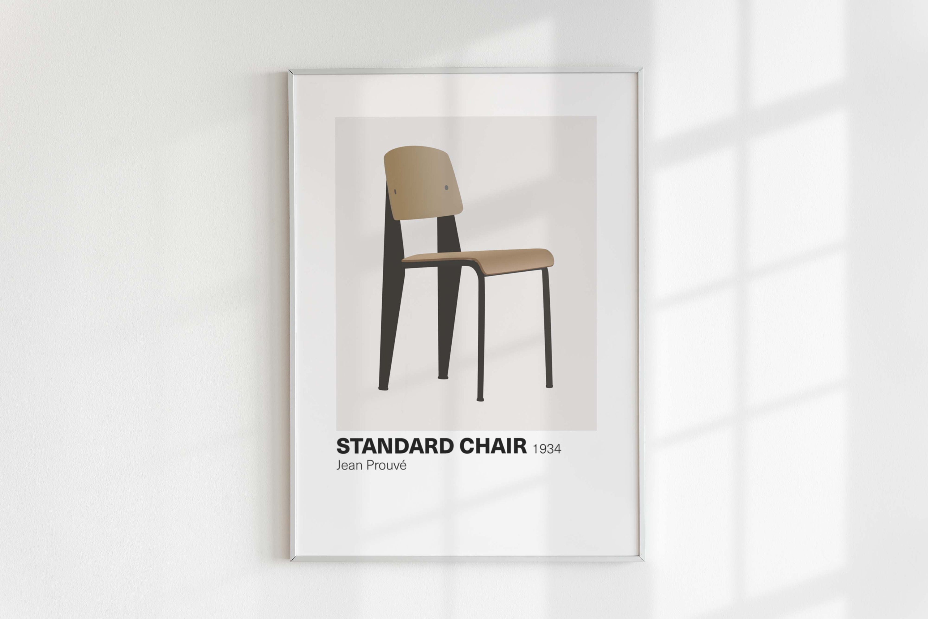 Standard Chair, Vitra Poster, Modern Print, Fine Art, Illustration ...
