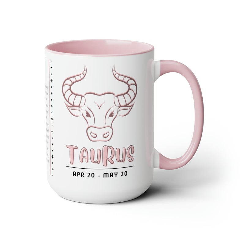 ZODIAC Taurus Mug, Astrology Coffee Cup, 15oz Horoscope Mug, April May ...
