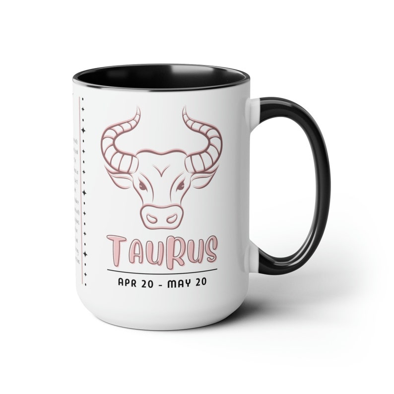 ZODIAC Taurus Mug, Astrology Coffee Cup, 15oz Horoscope Mug, April May ...