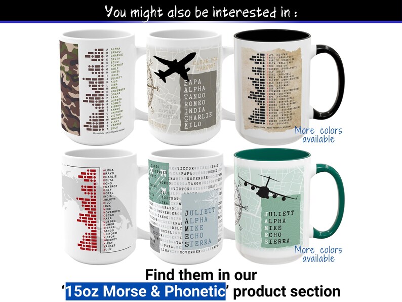 Morse Code & Phonetic Alphabet Mug - NATO Code, IPA Pronunciations ...