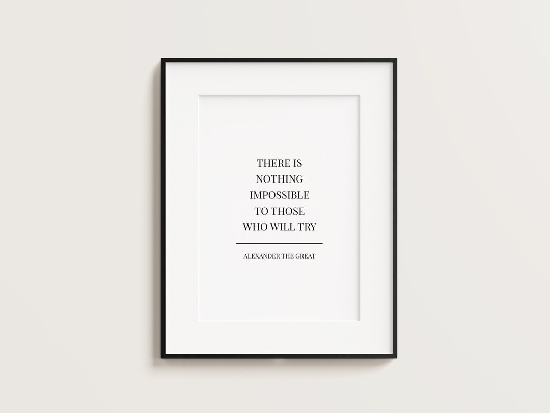 Alexander the G. Quote - Office Wall Art Digital Decor, Printable Wall ...