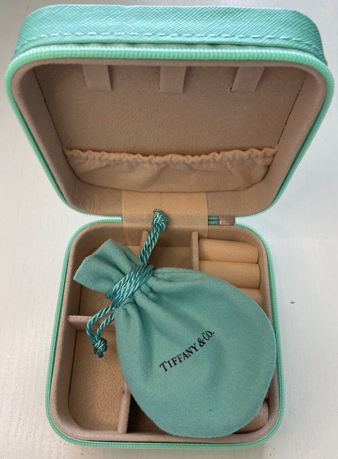 Jewellery Box, Aqua Green/ Blue, Travel Jewellery Box, Travel Case ...