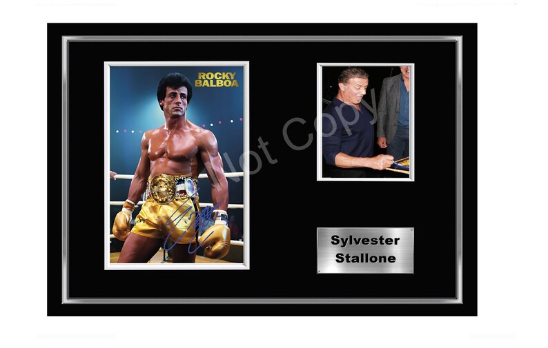Sylvester Stallone Rocky Autograph Photo Pre Print Wall Art - Etsy