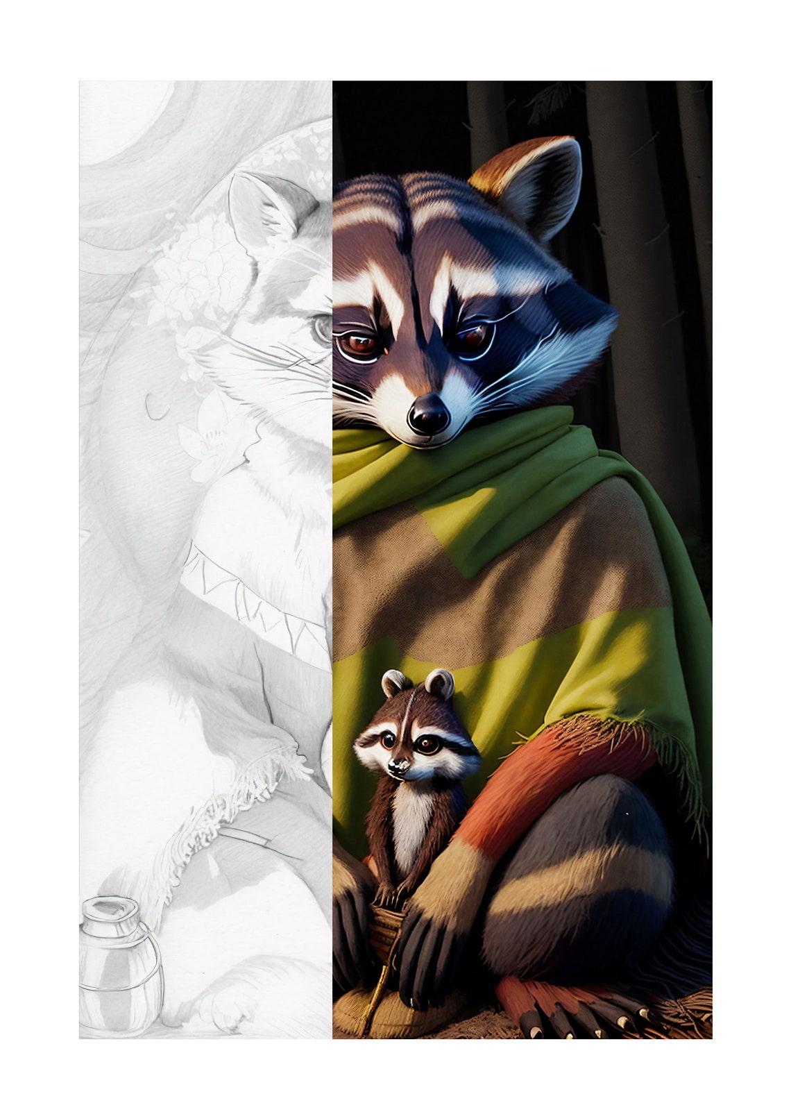 Native American Humanoid Animals Coloring Book - Etsy