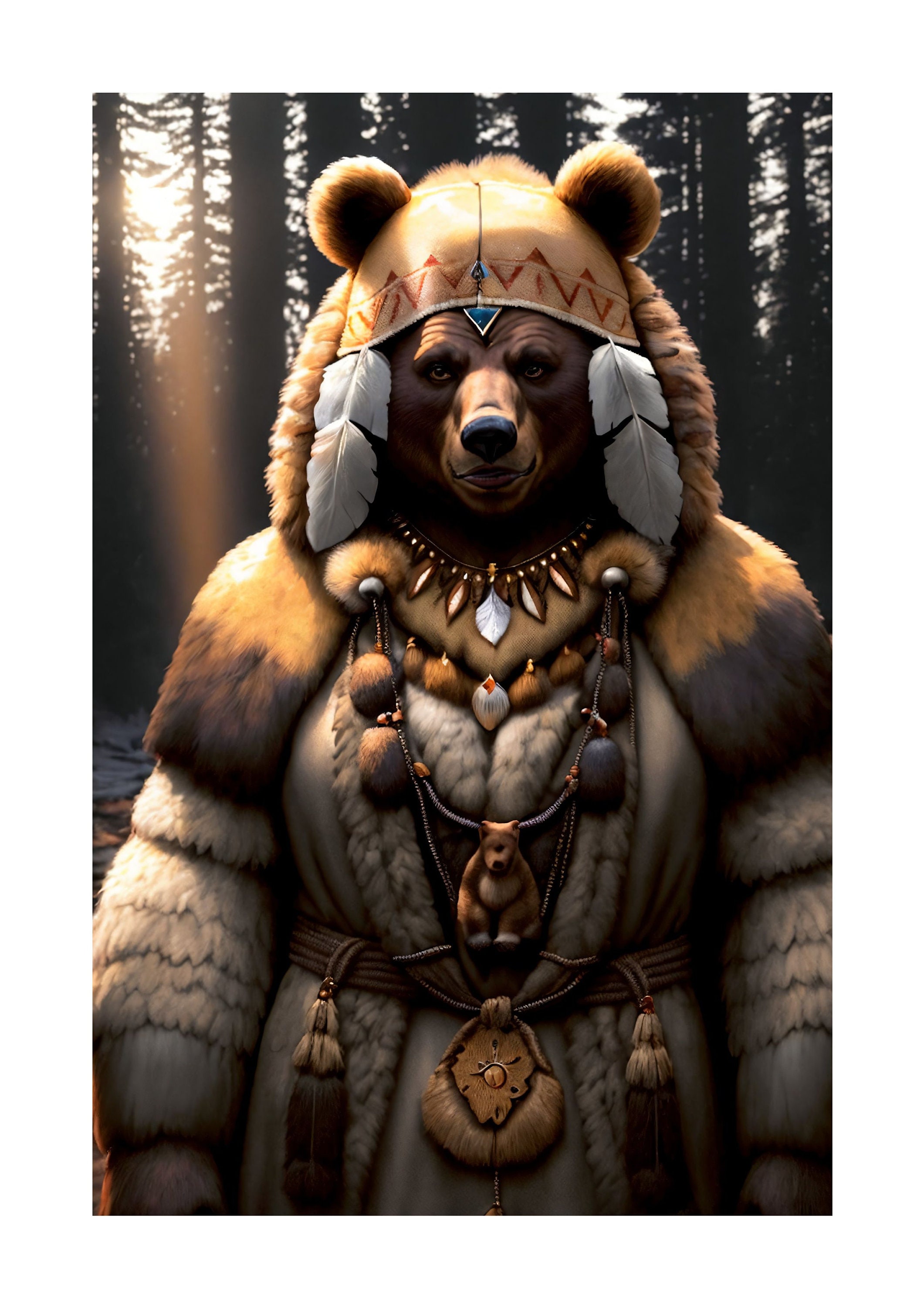 Native American Humanoid Animals Coloring Book - Etsy