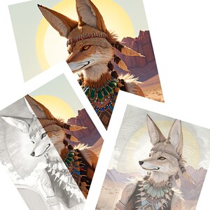 Native American Humanoid Animals Coloring Book - Etsy