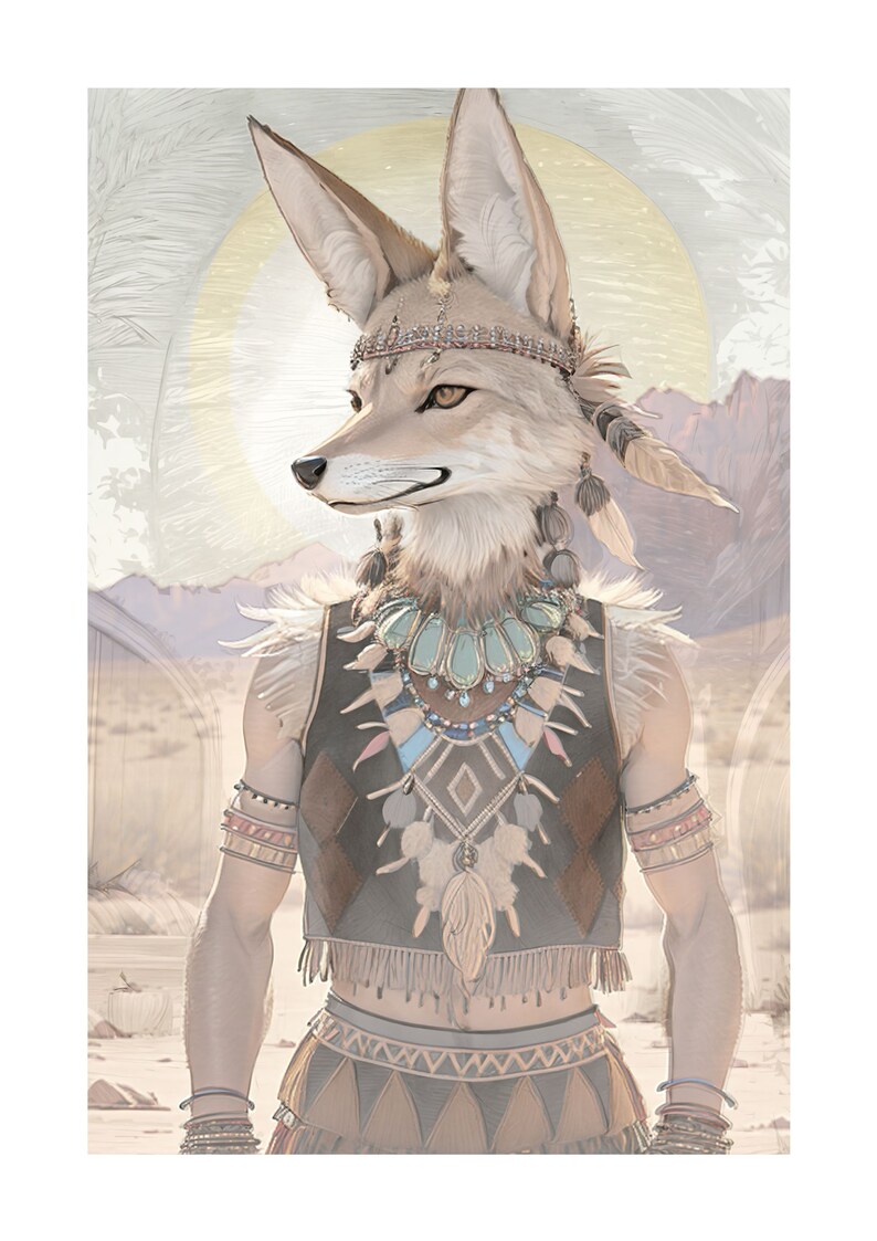 Native American Humanoid Animals Coloring Book - Etsy