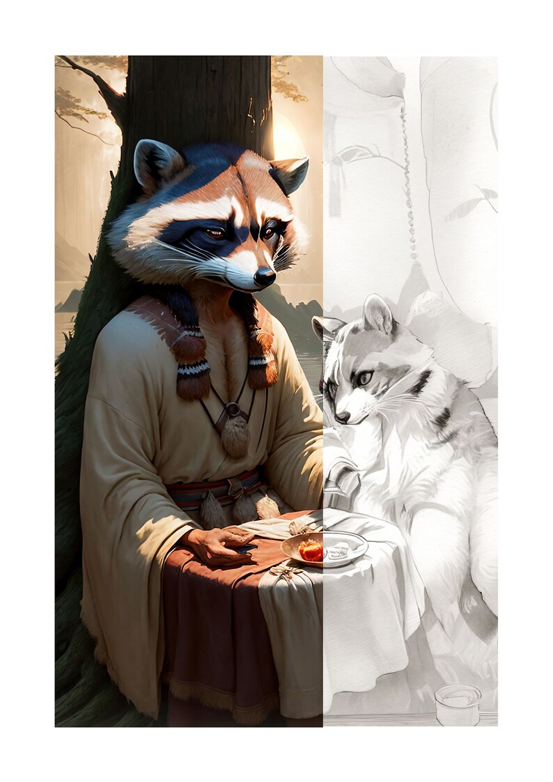 Native American Humanoid Animals Coloring Book - Etsy