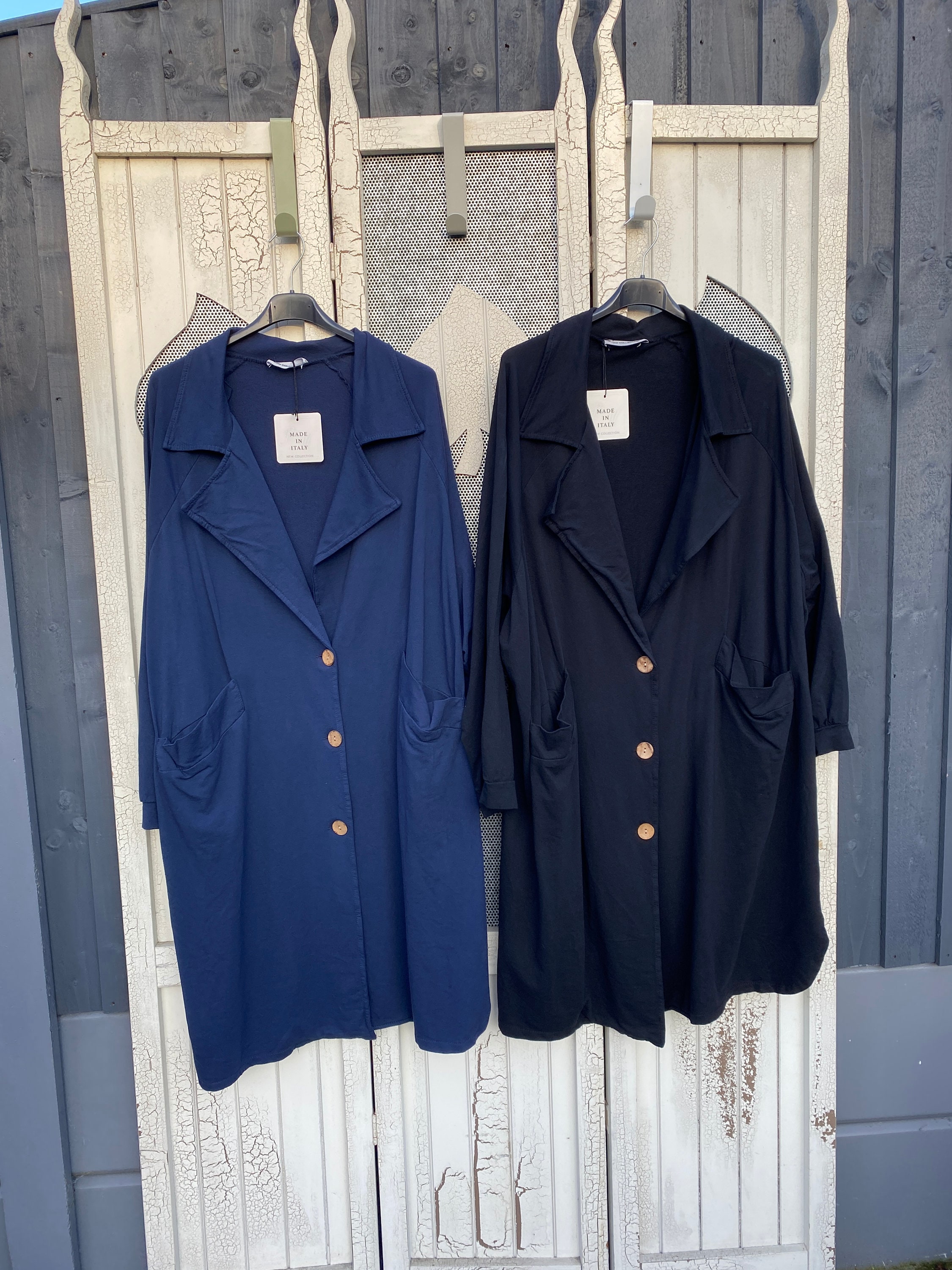 Made in Italy Ladies Oversized Long Length Cardigan Various Colours One ...