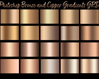 Copper Metallic Color Gradient for Adobe Photoshop and Photopea.com ...