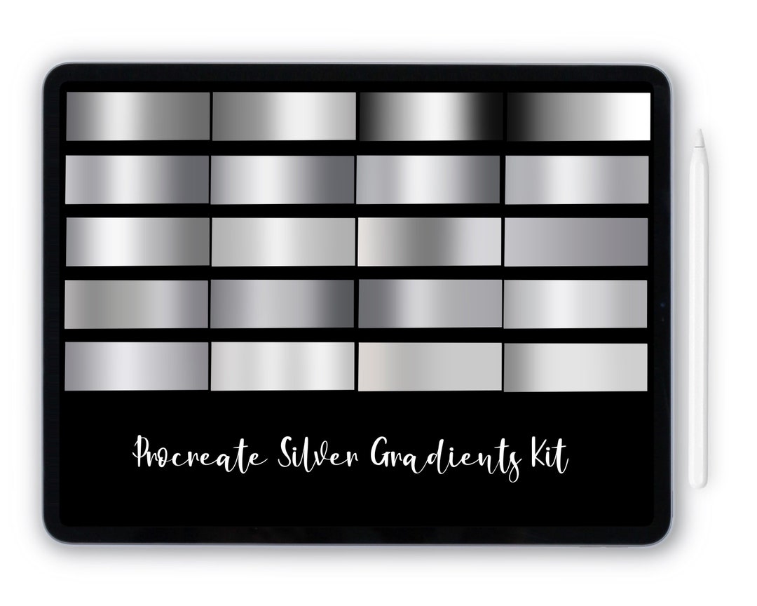 Procreate Silver Gradients - Etsy