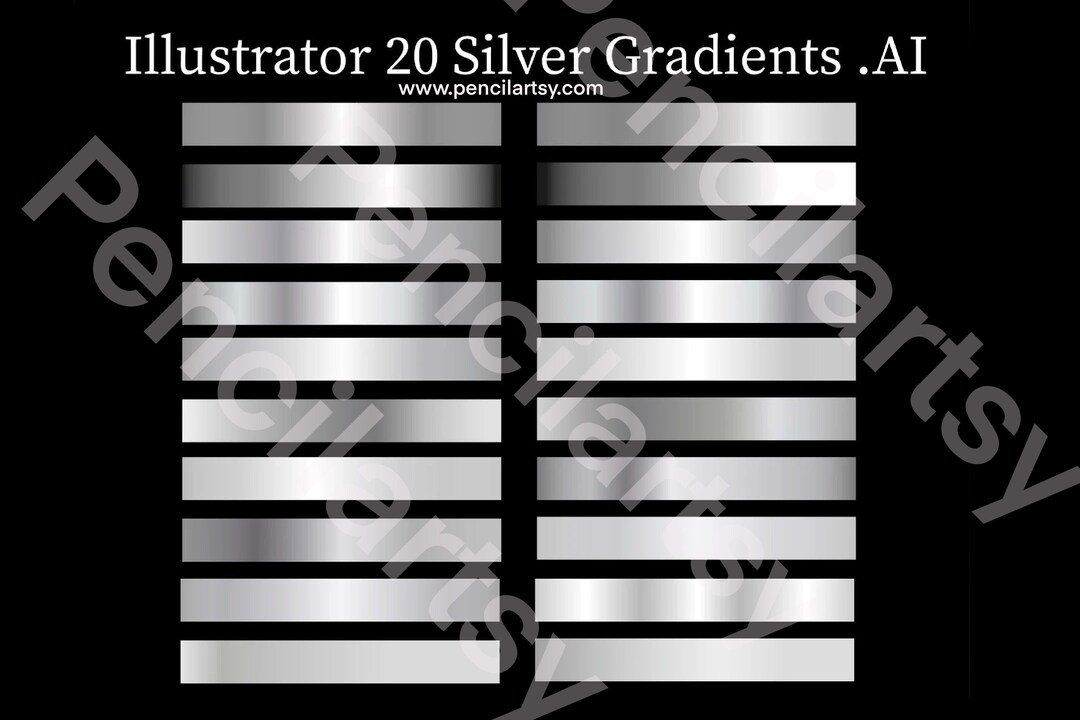 Illustrator Silver Gradients - Etsy
