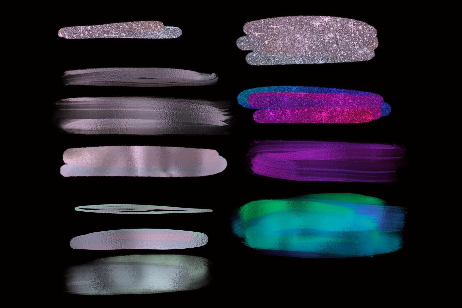 Procreate Metallic Foil Brushes - Etsy