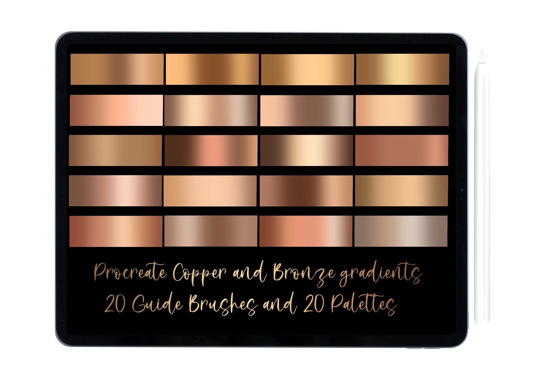 Procreate Copper and Bronze Gradient Brushes and Palettes - Etsy