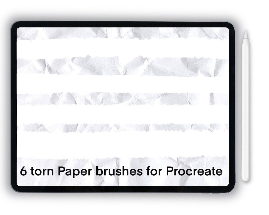Procreate Torn Paper Brushes for iPad and iPad Pro. Paper Eraser ...