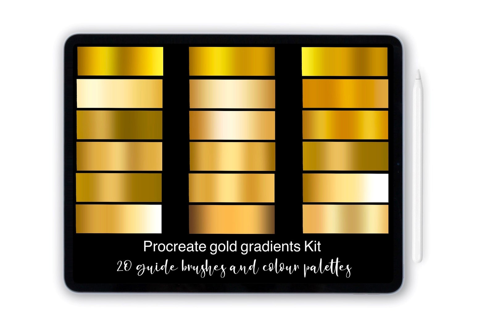 Procreate Gold Gradient Brushes and Palettes - Etsy
