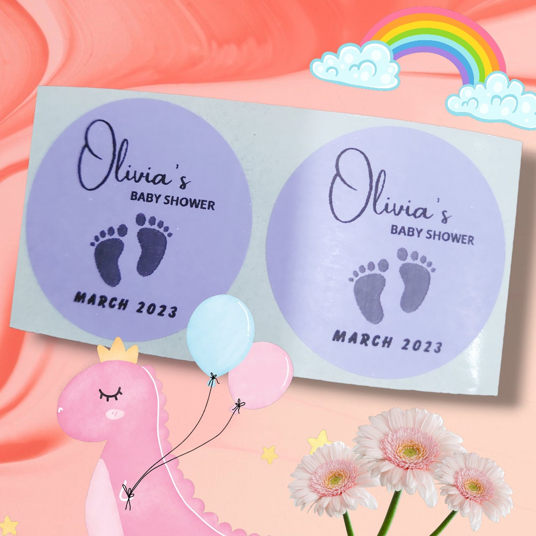 Personalized Baby Shower Sticker Labels Custom Baby Shower Stickers ...