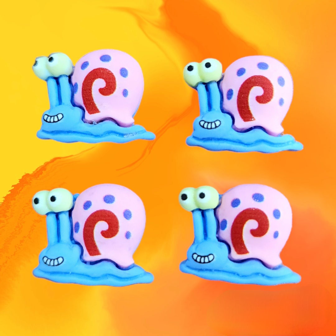 Cute Spongebob Gary The Snail Magnet Set Etsy