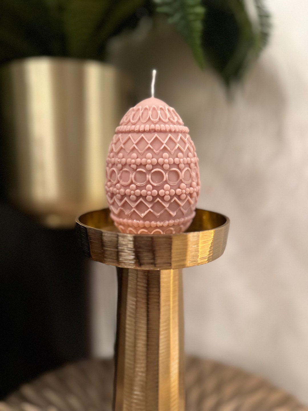 Easter Egg Candle/decorative Easter Egg Candle/soy Embossed Egg Candle ...