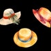 Watercolor Summer Hats Clipart 24 PNG Images Sun Hats Hats Clipart ...