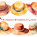 Watercolor Summer Hats Clipart 24 PNG Images Sun Hats Hats Clipart ...