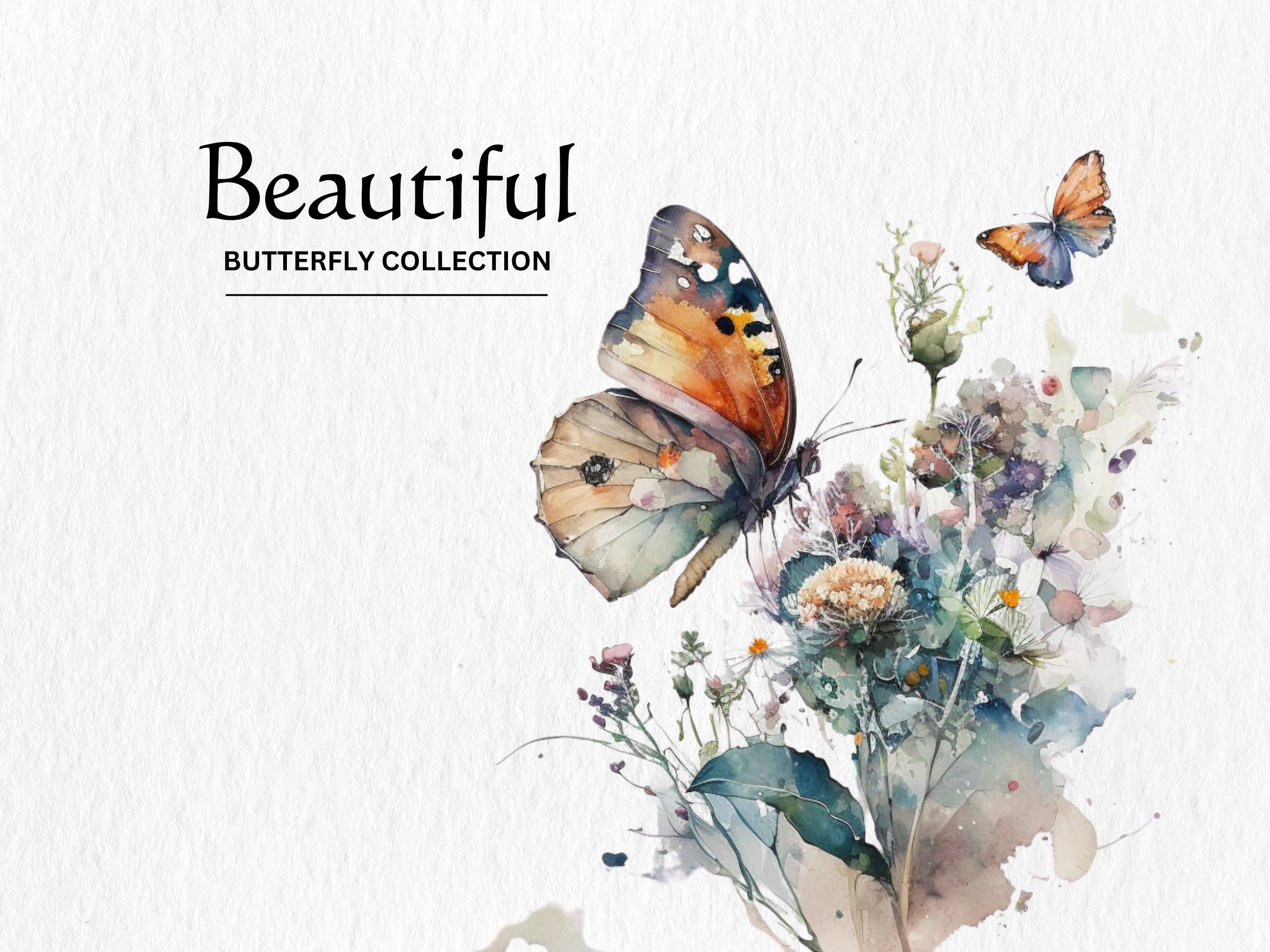 Watercolor Butterflies Clipart Bundle Watercolor Beautiful Butterflies ...