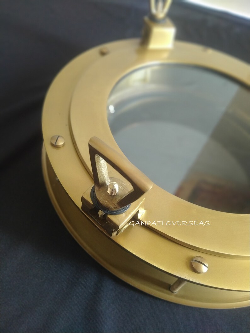 Retro 12 Canal Boat Porthole Window Antique Brown Door Window Glass ...