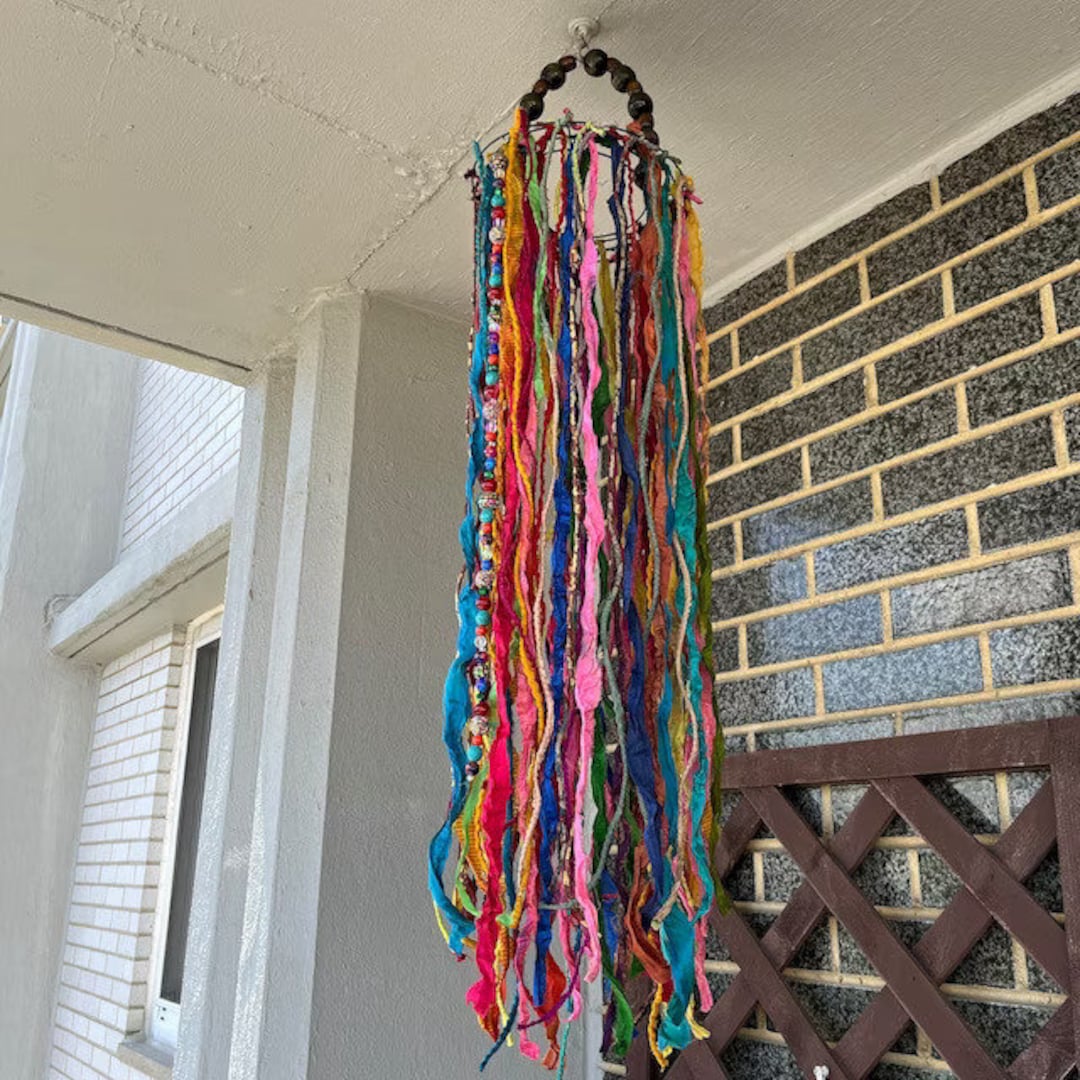 Multi Coloured Strips of Pure Silk Vintage Sari Fabric Remnants Scrap ...